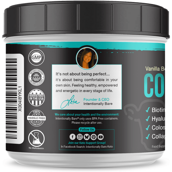 Colostrum and Collagen Powder - Vanilla Flavor - 60 Servings ...