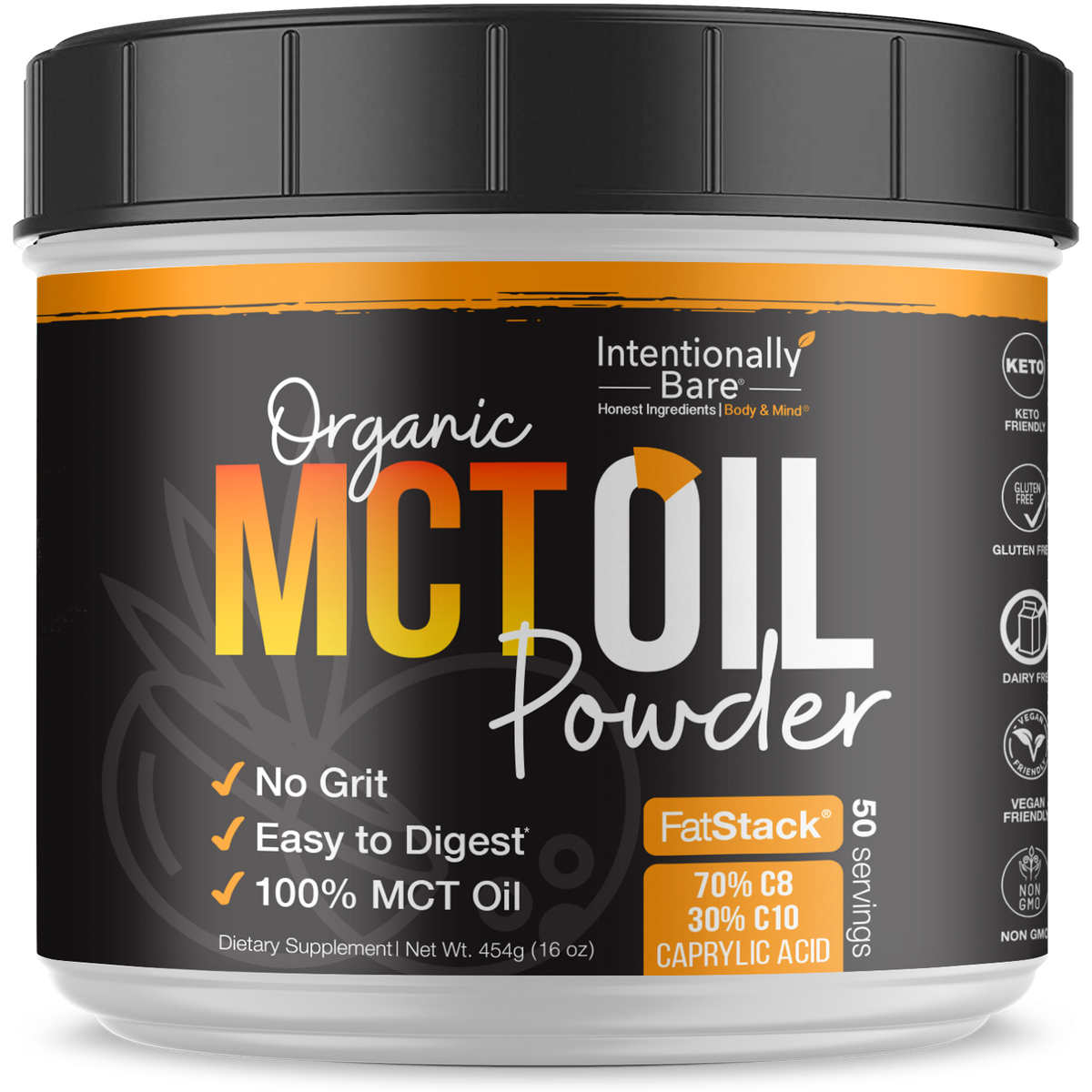 MCT Oil Powder 50 Servings Intentionally Bare